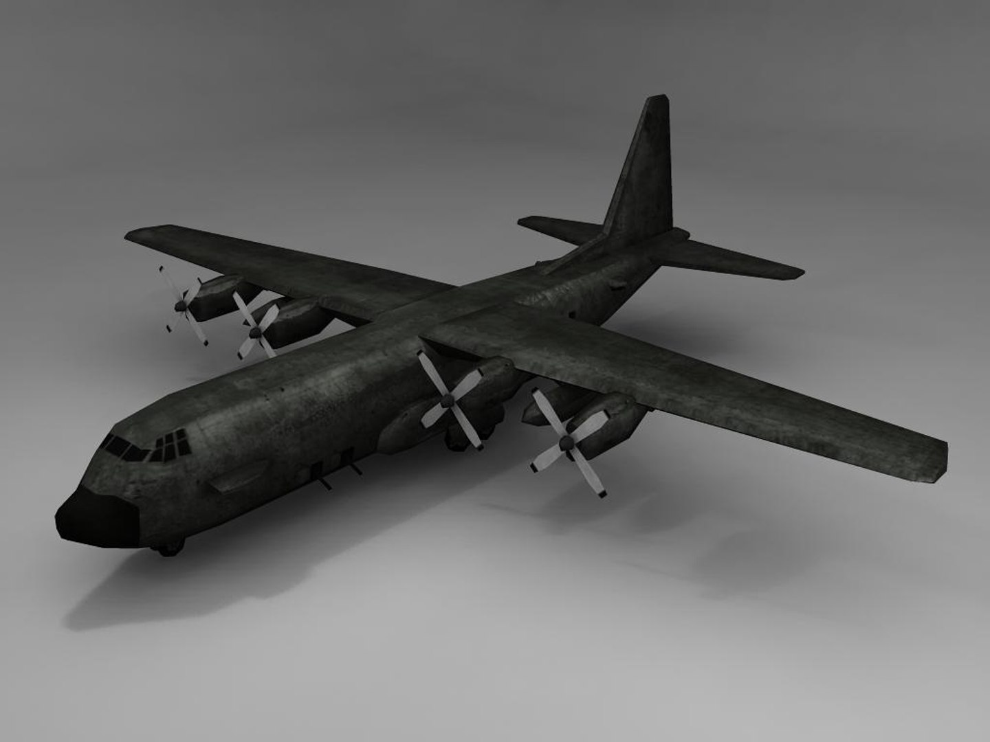 3d C-130 Gunship Model