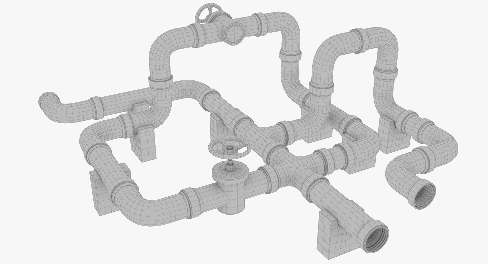 3D Pipe Pipeline Industrial - TurboSquid 1390570