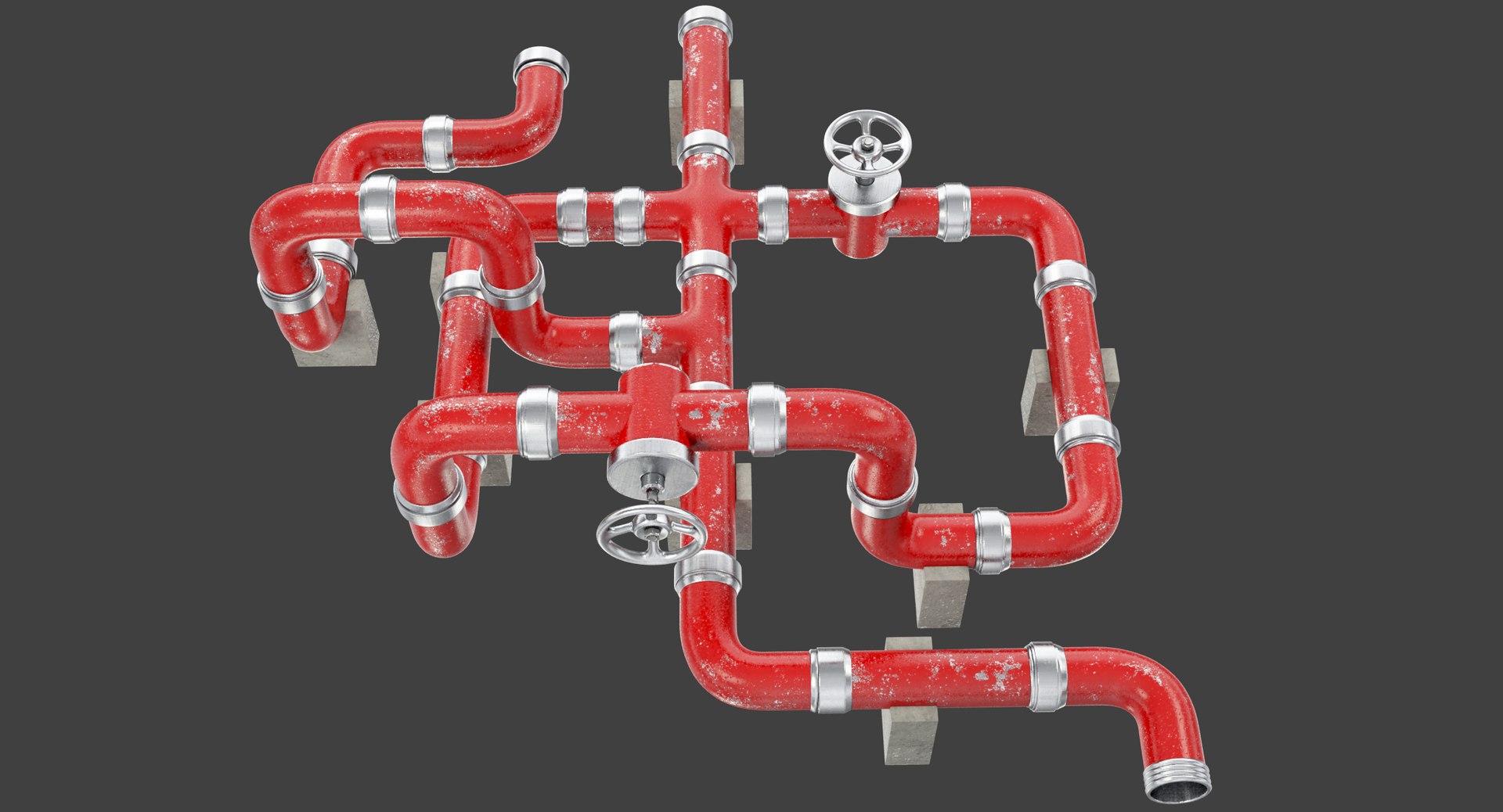 3D Pipe Pipeline Industrial - TurboSquid 1390570