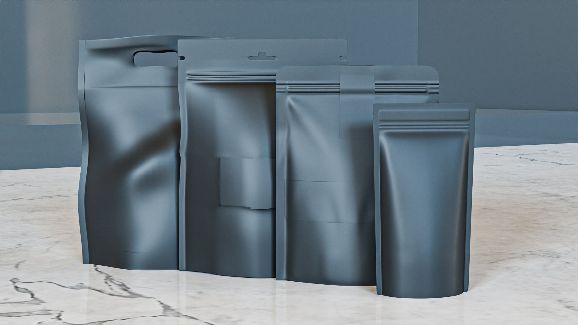 3D Pouch Packaging Bag Model - TurboSquid 2014074