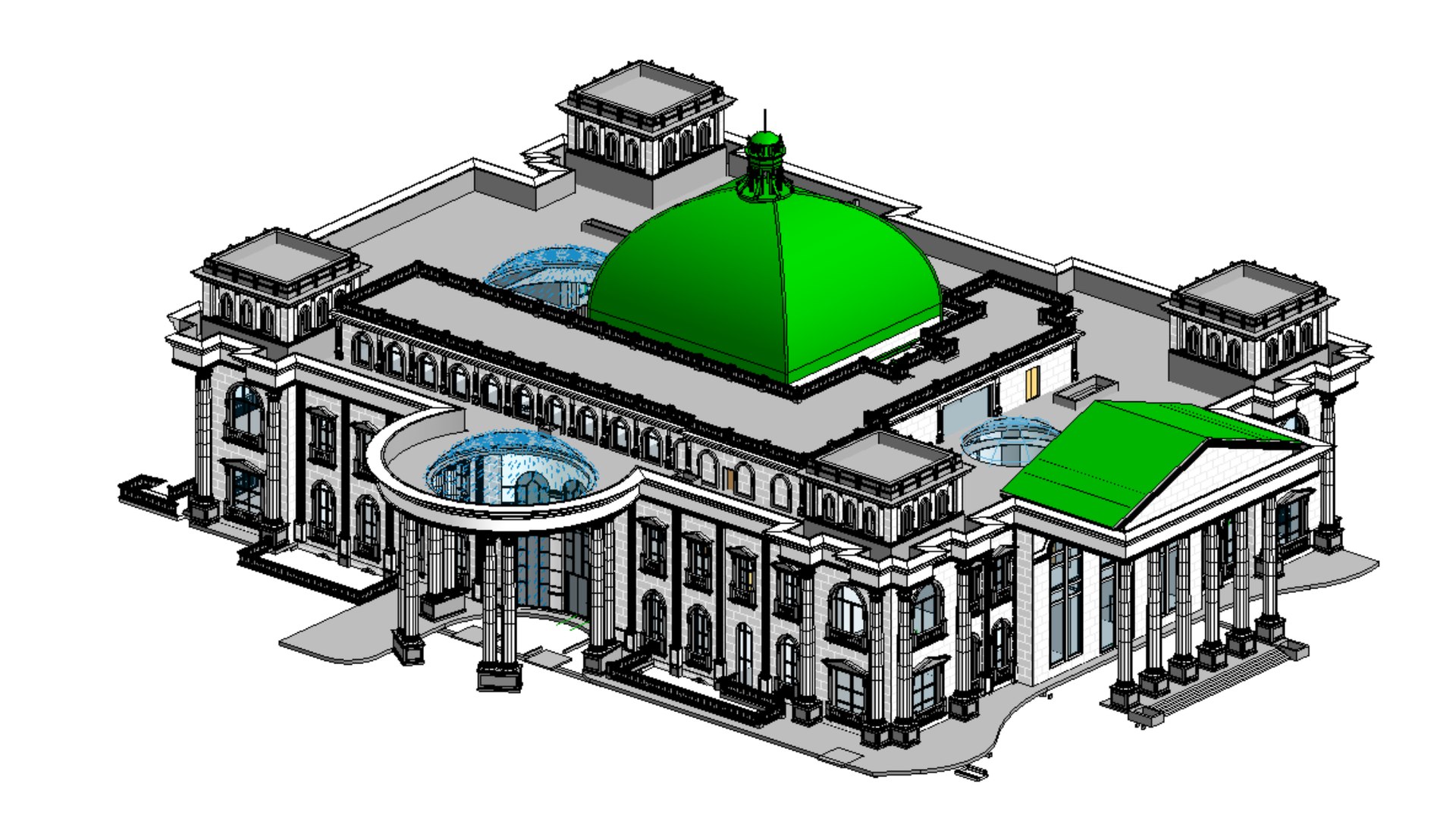 ROYAL PALACE ARCHITECTURAL REVIT MODEL 3D Model - TurboSquid 2462793