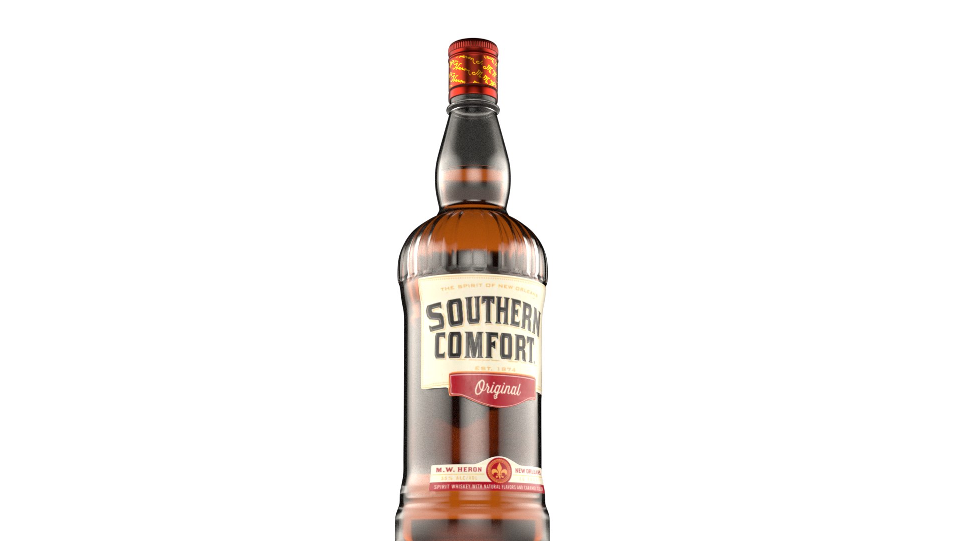 Southern Comfort Whisky Liqueur Alcohol Bottle Model - TurboSquid 2411505
