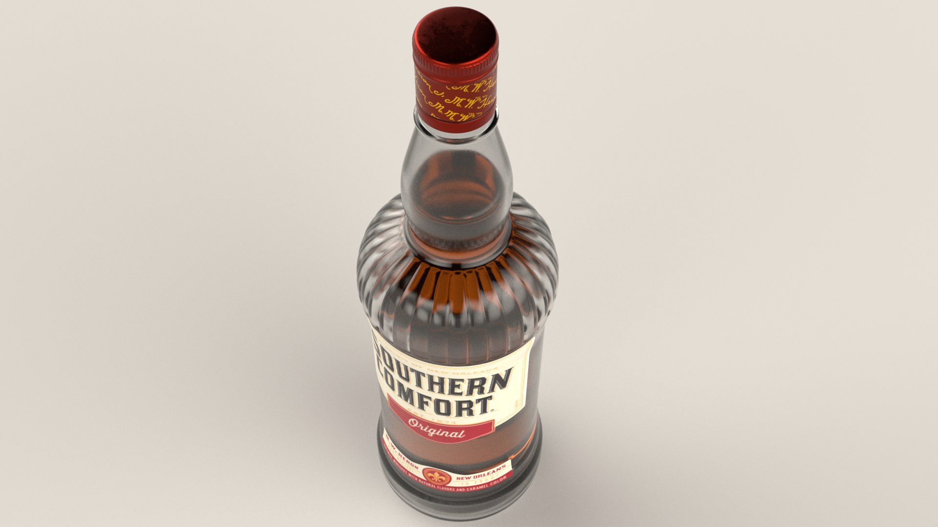 Southern Comfort Whisky Liqueur Alcohol Bottle Model - TurboSquid 2411505