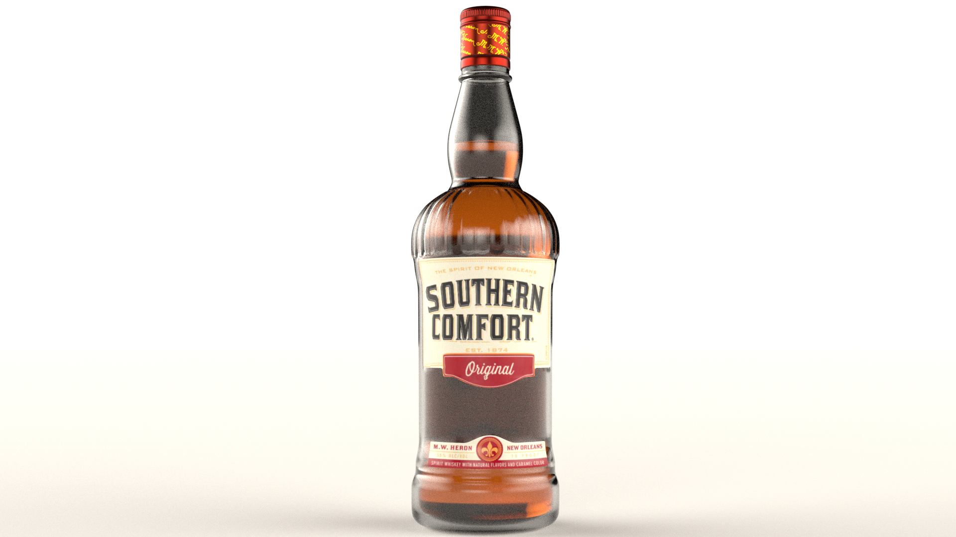 Southern Comfort Whisky Liqueur Alcohol Bottle Model - TurboSquid 2411505