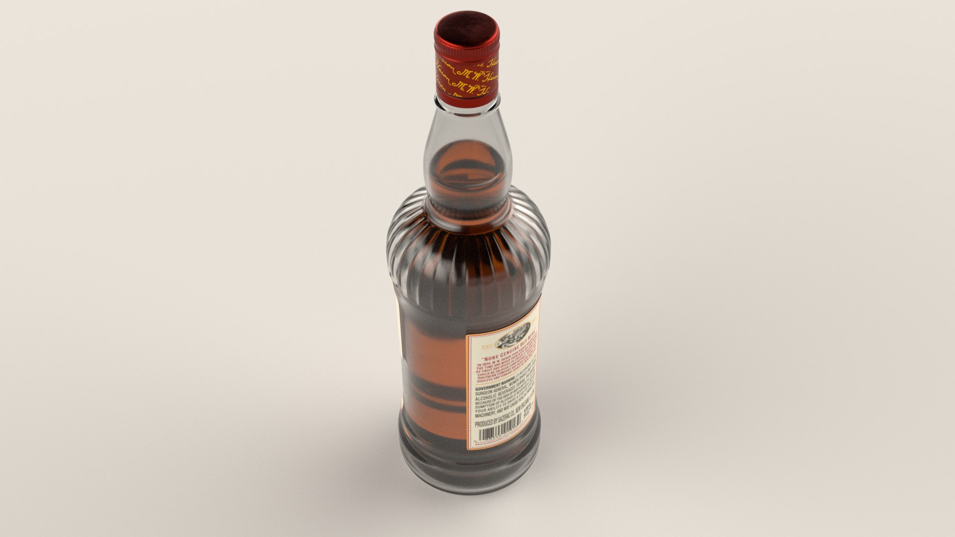 Southern Comfort Whisky Liqueur Alcohol Bottle Model - TurboSquid 2411505