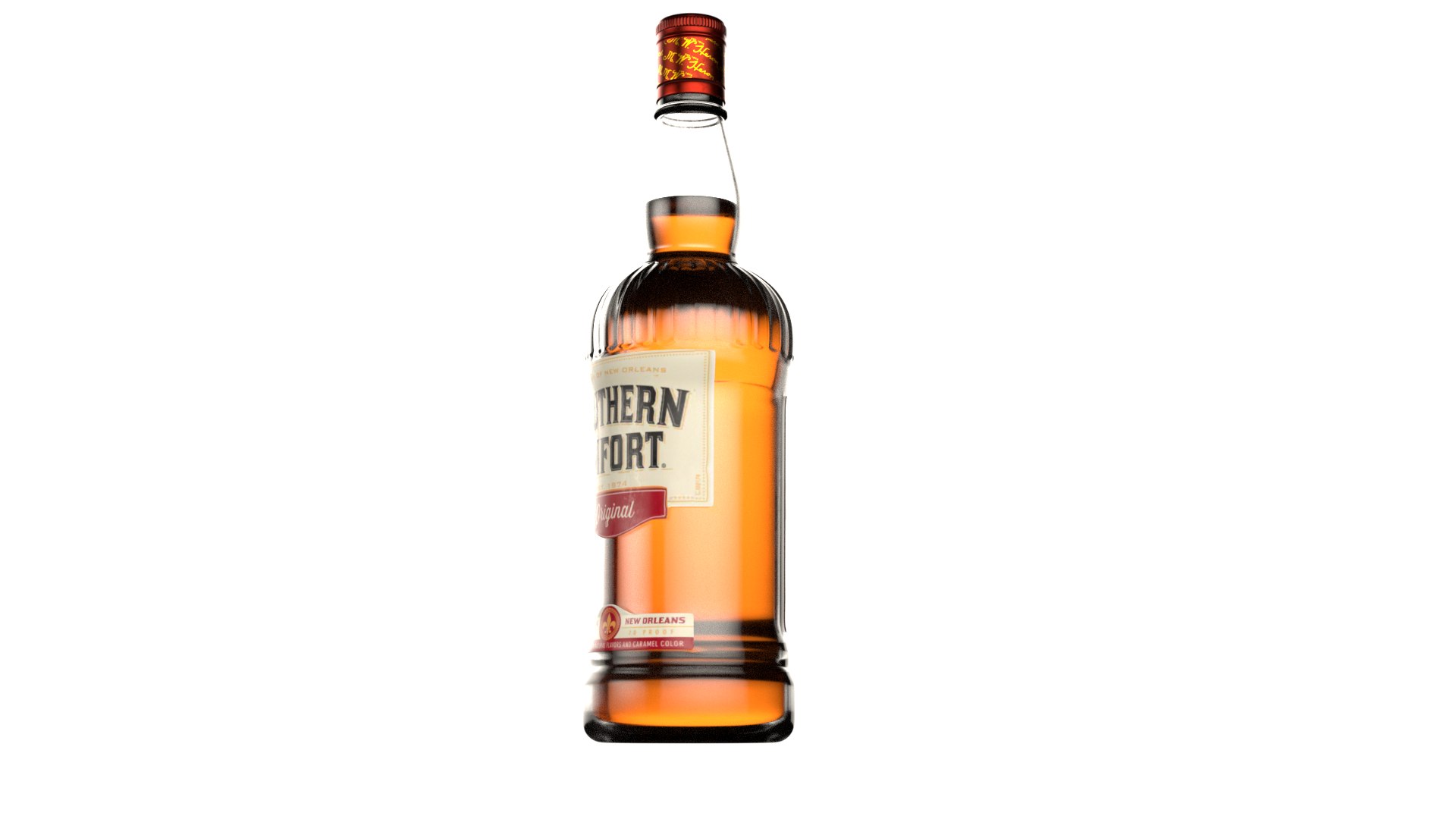 Southern Comfort Whisky Liqueur Alcohol Bottle Model - TurboSquid 2411505