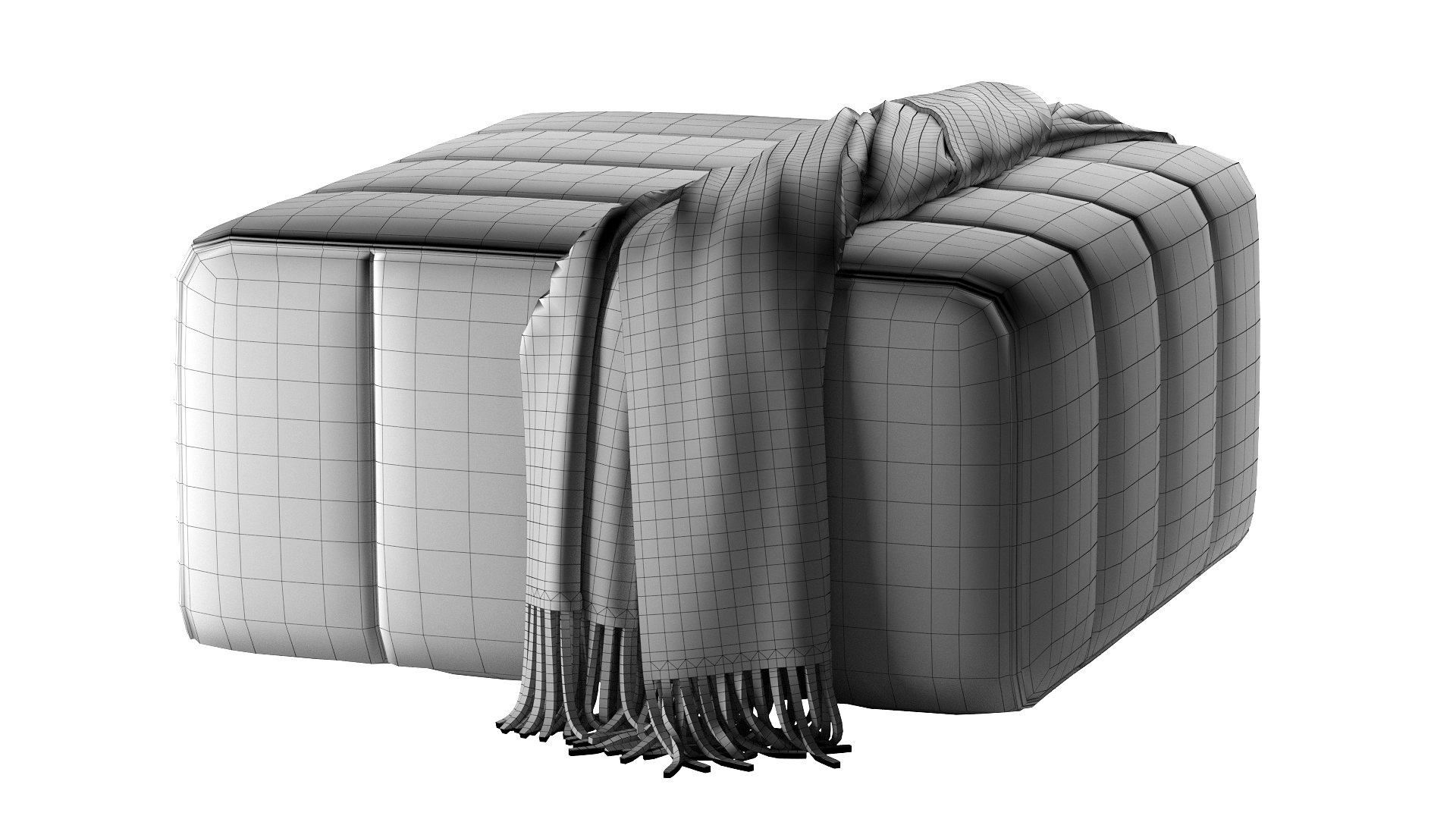 3D Curt Modular Pouf model - TurboSquid 2070480