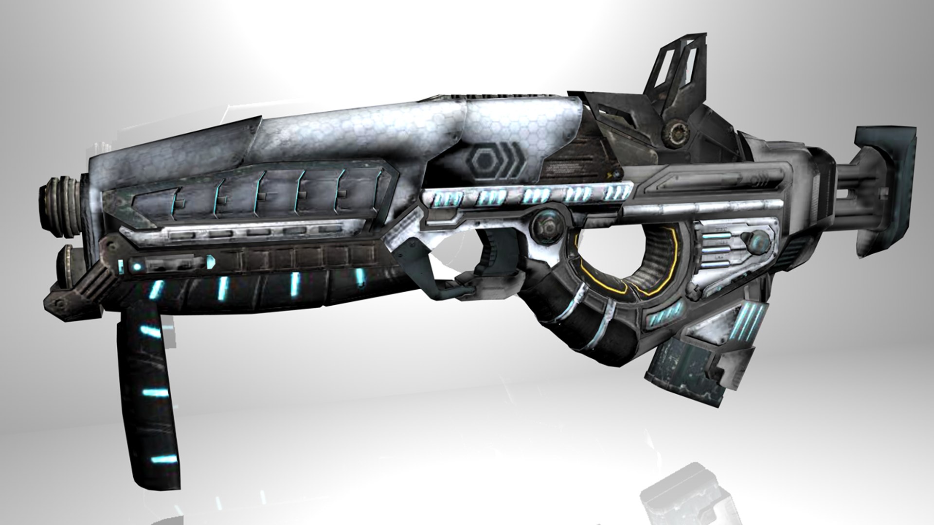 3d Sci-fi Submachine Gun