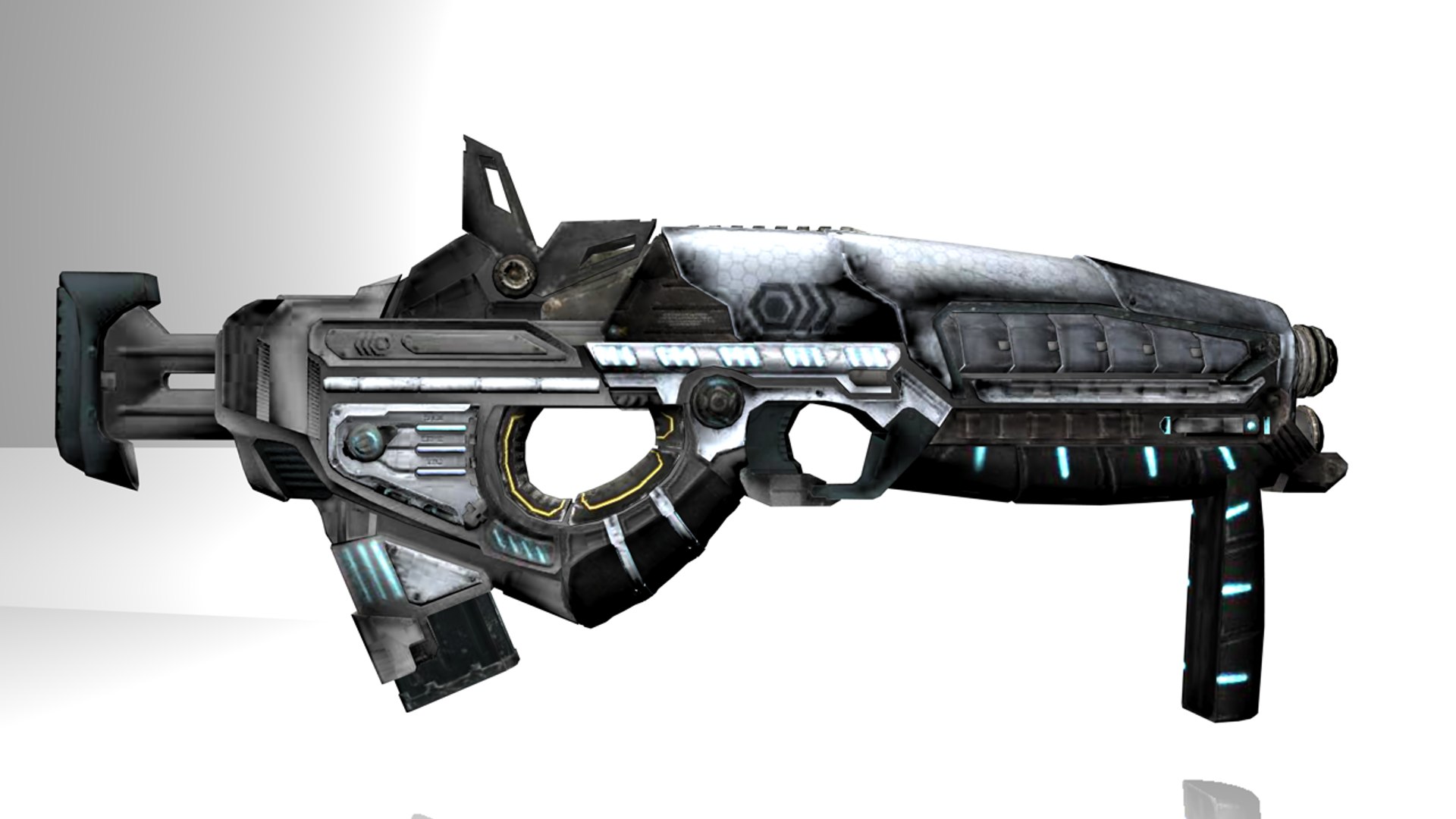 3d Sci-fi Submachine Gun