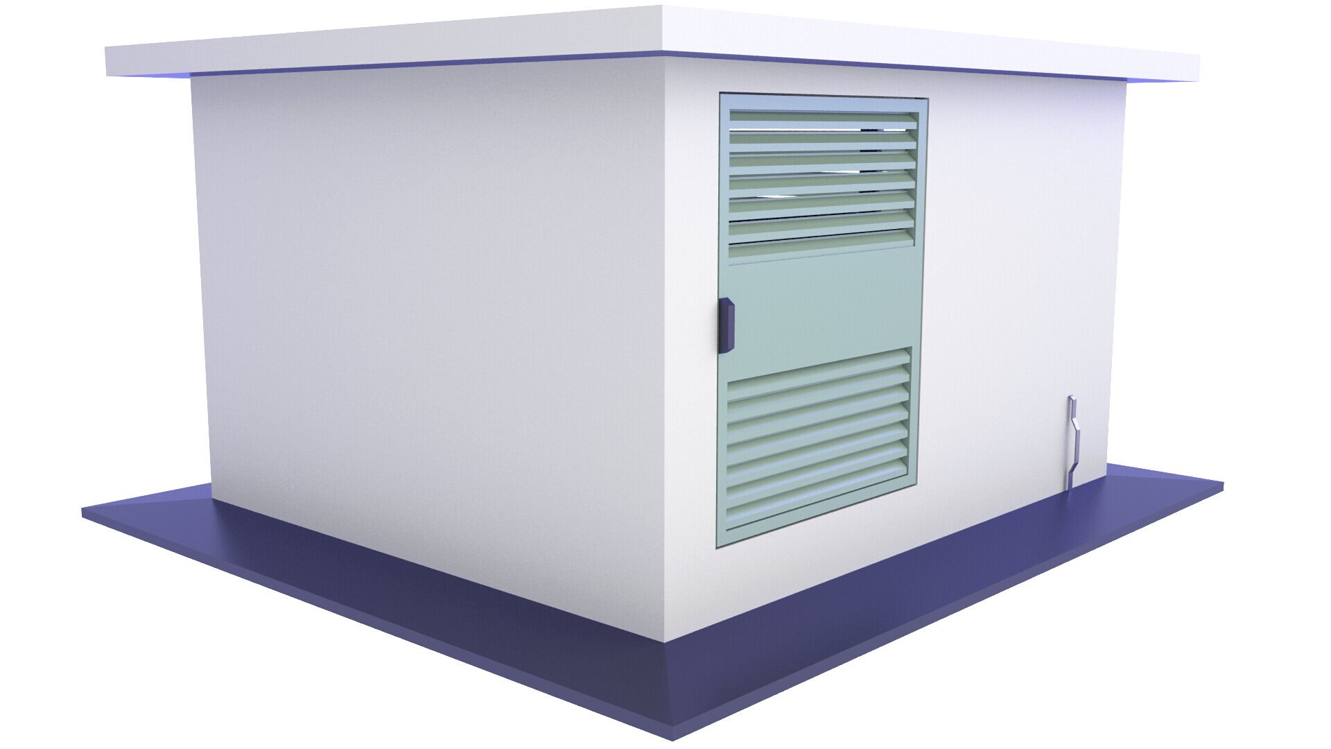 3D Precast Concrete Substation Building Low Poly 9 Model - TurboSquid ...