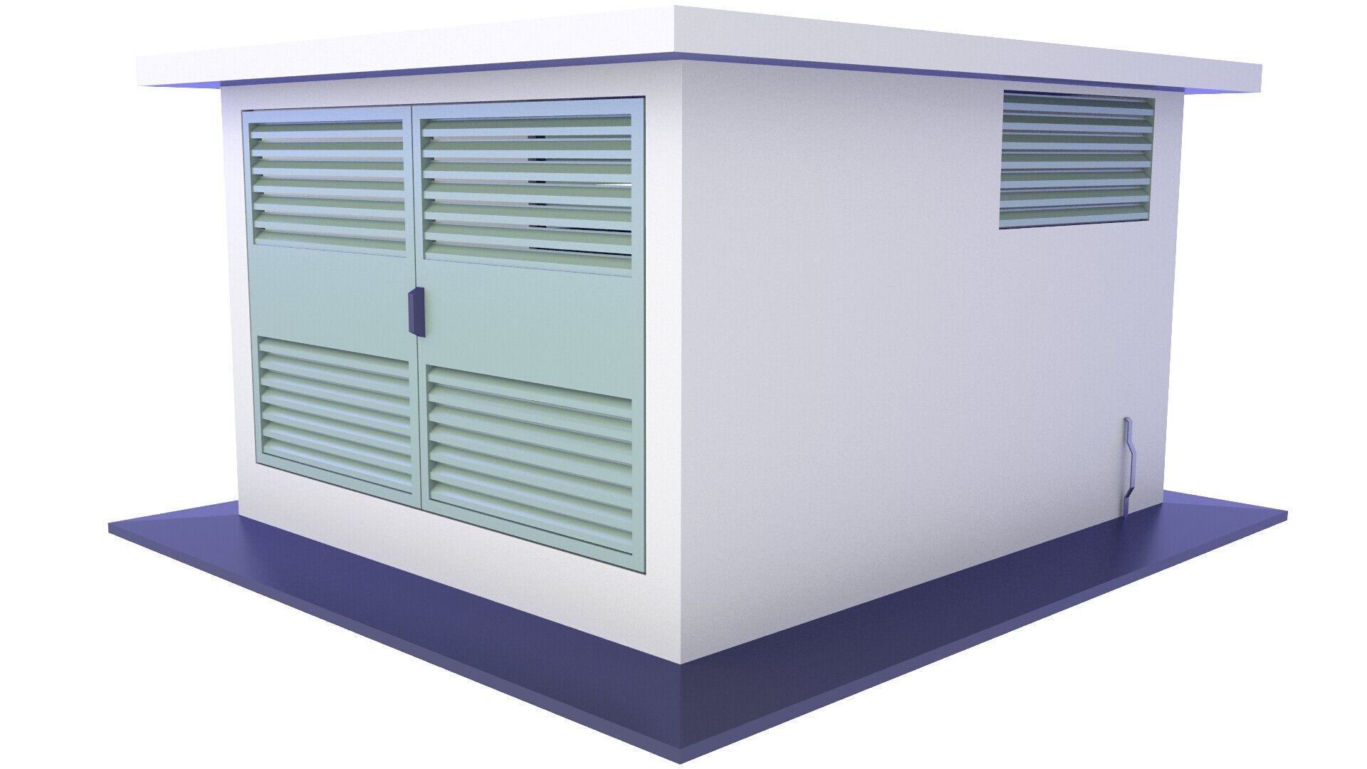 3D Precast Concrete Substation Building Low Poly 9 Model - TurboSquid ...