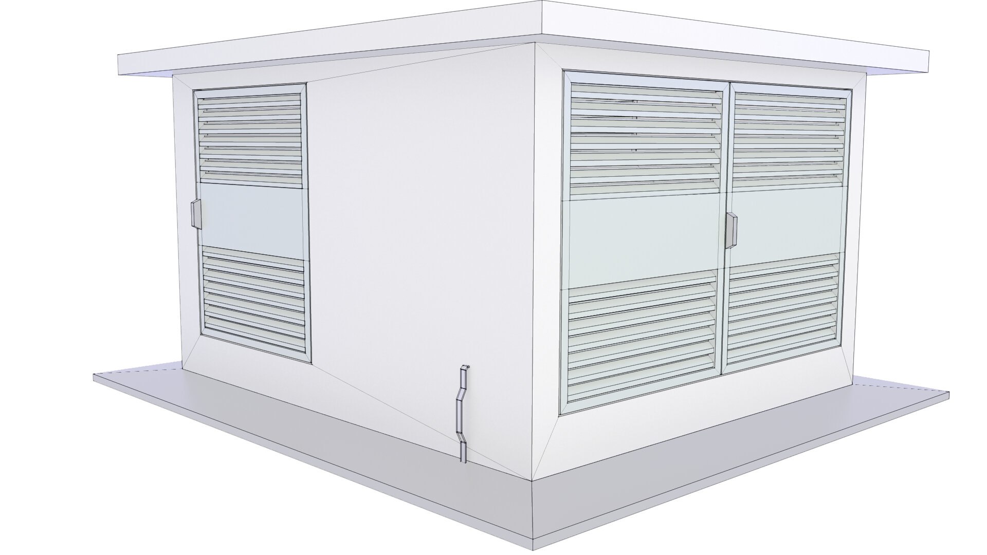 3D Precast Concrete Substation Building Low Poly 9 Model - TurboSquid ...