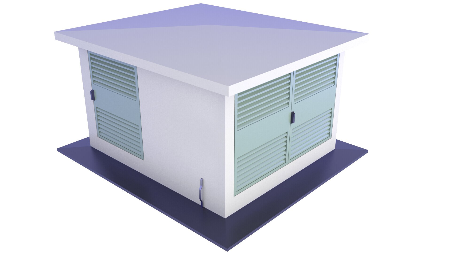 3D Precast Concrete Substation Building Low Poly 9 Model - TurboSquid ...