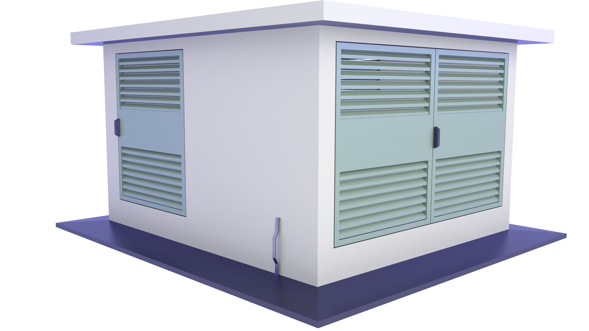 3D Precast Concrete Substation Building Low Poly 9 Model - TurboSquid ...