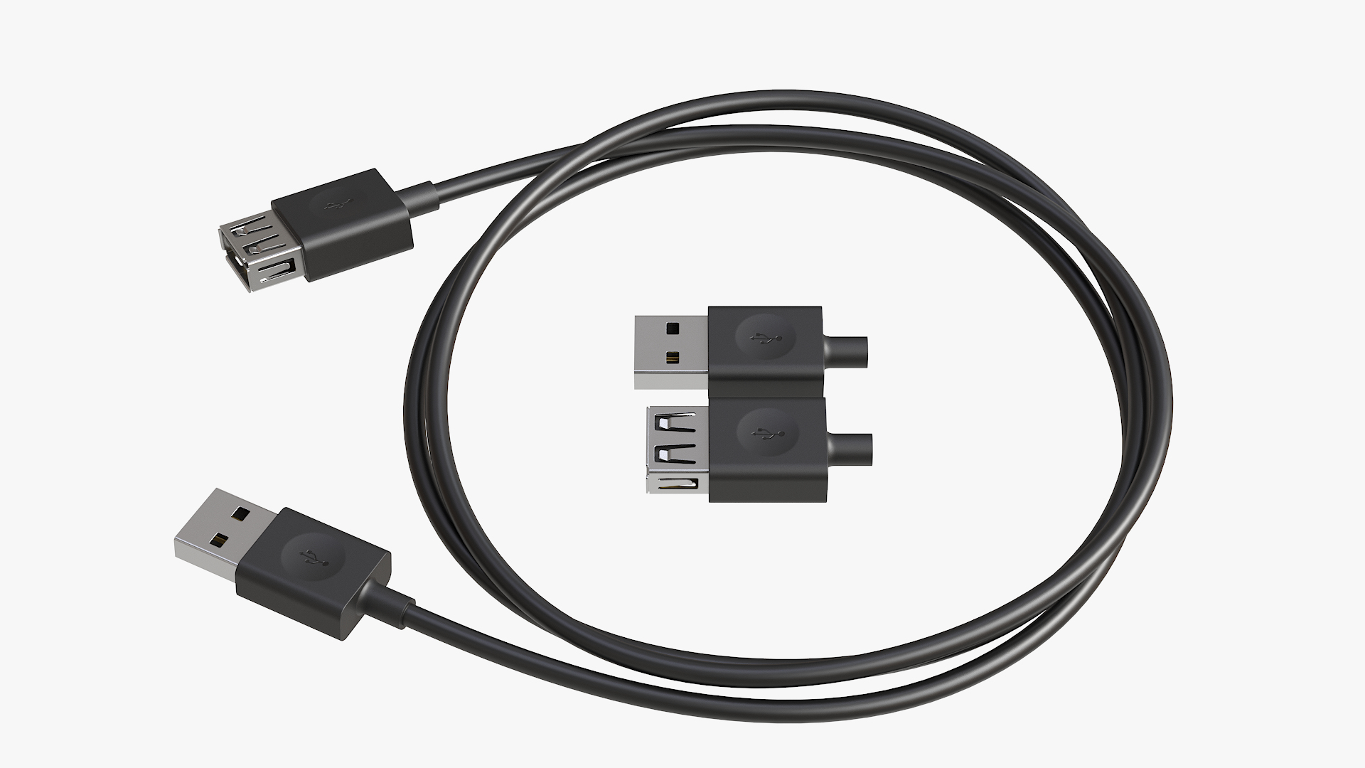 3D USB 2 Extension Cable - TurboSquid 2259205