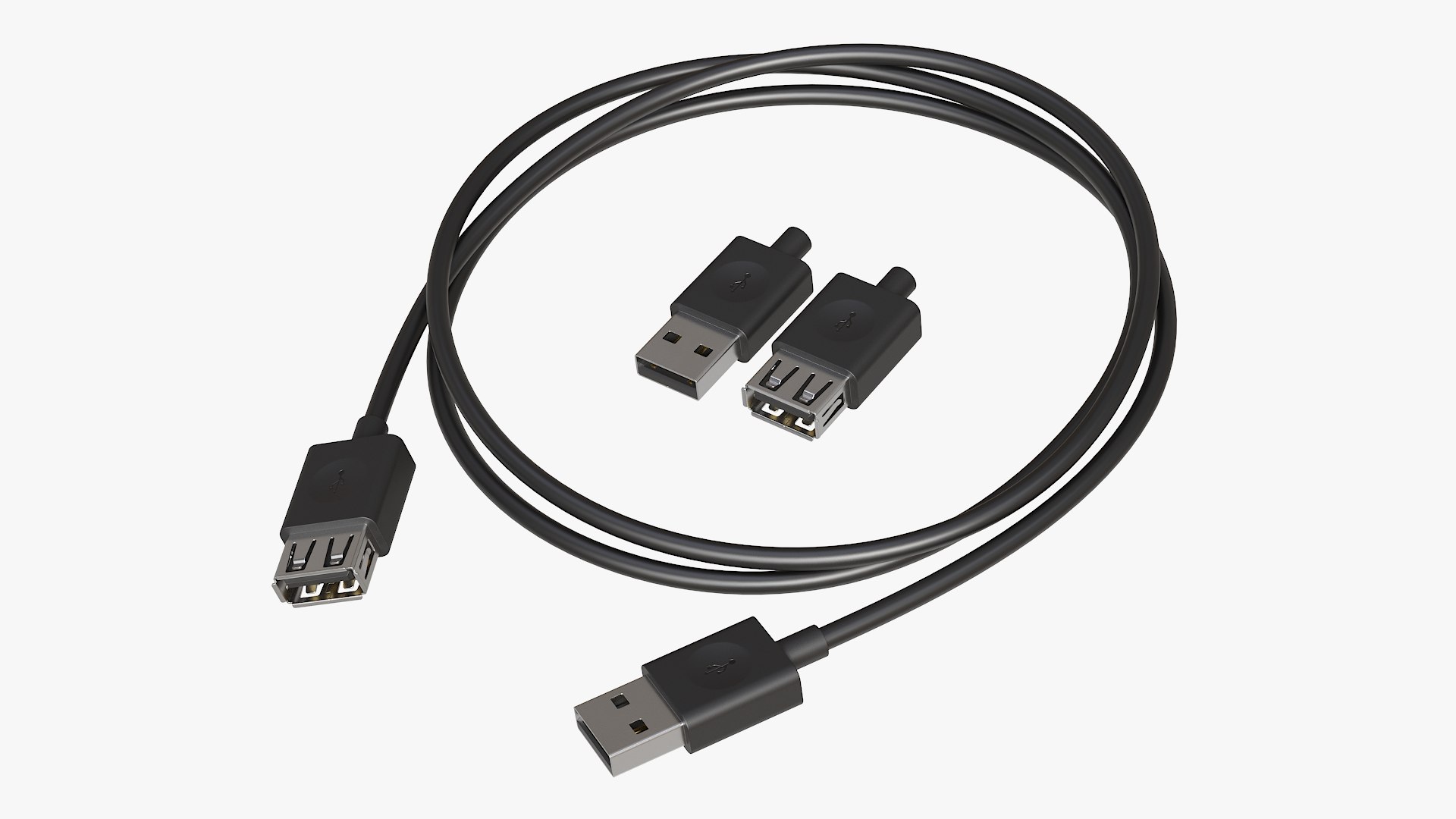 3D USB 2 Extension Cable - TurboSquid 2259205