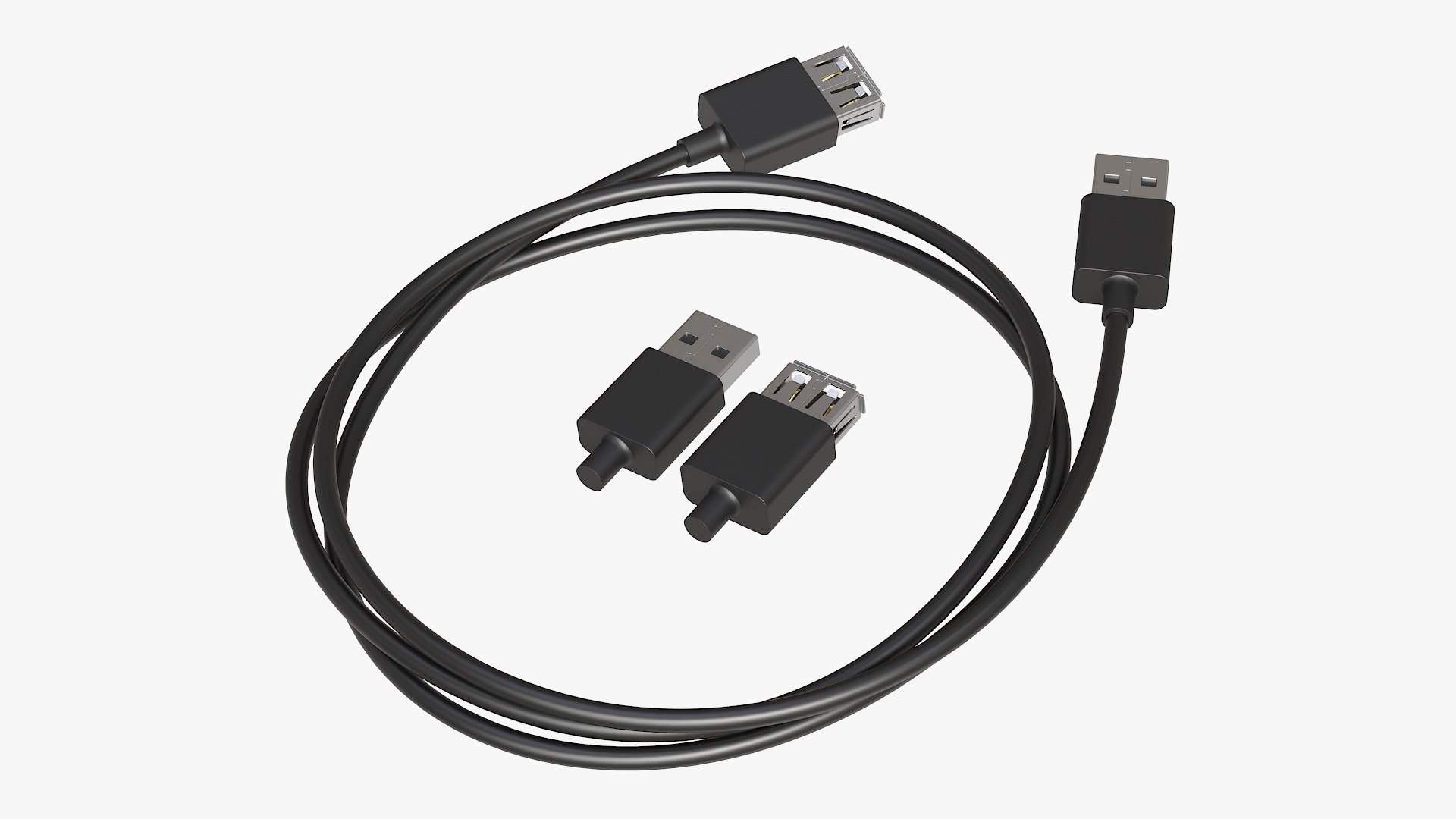 3D USB 2 Extension Cable - TurboSquid 2259205