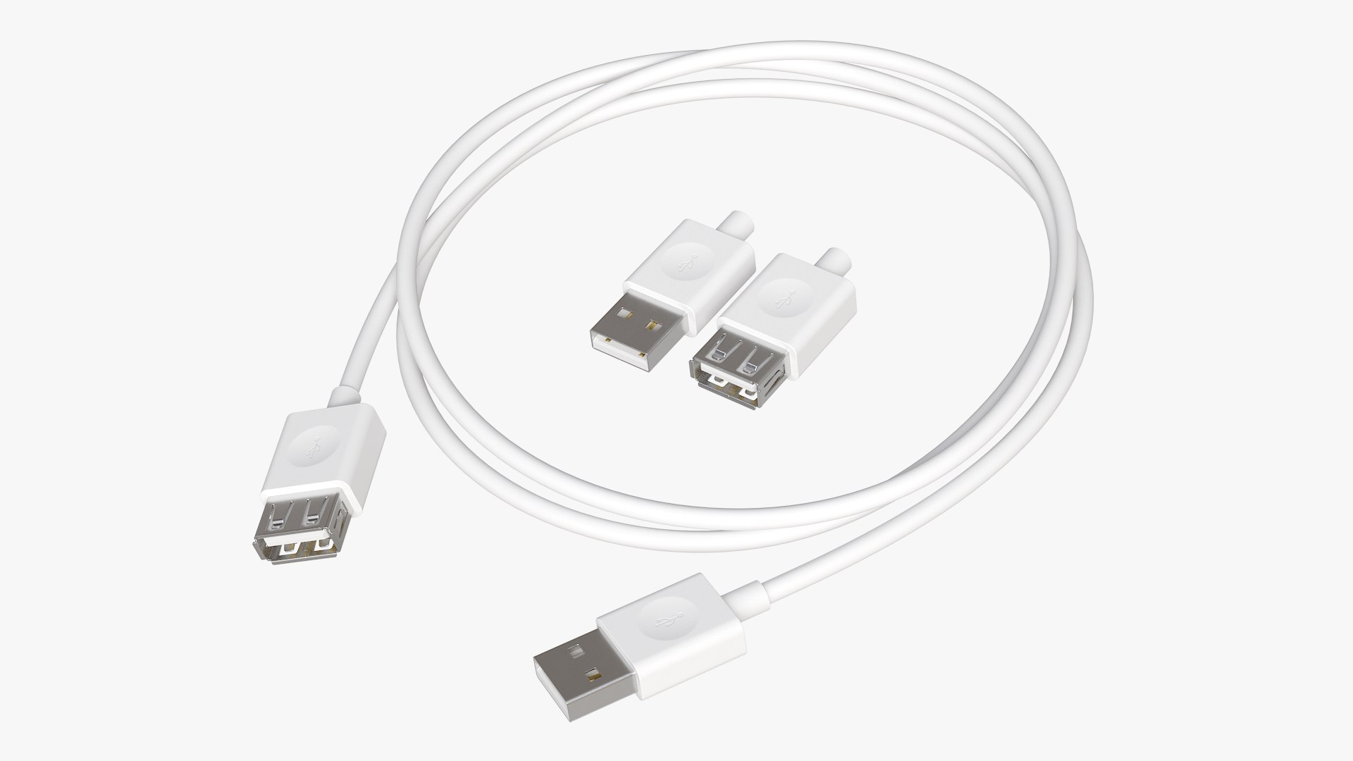 3D USB 2 Extension Cable - TurboSquid 2259205