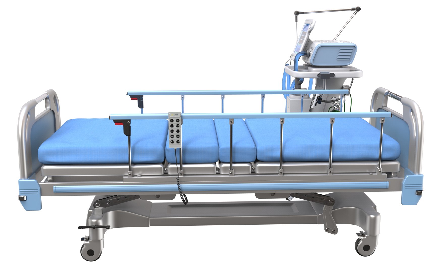Hospital Ventilator Bed Model - TurboSquid 1548612