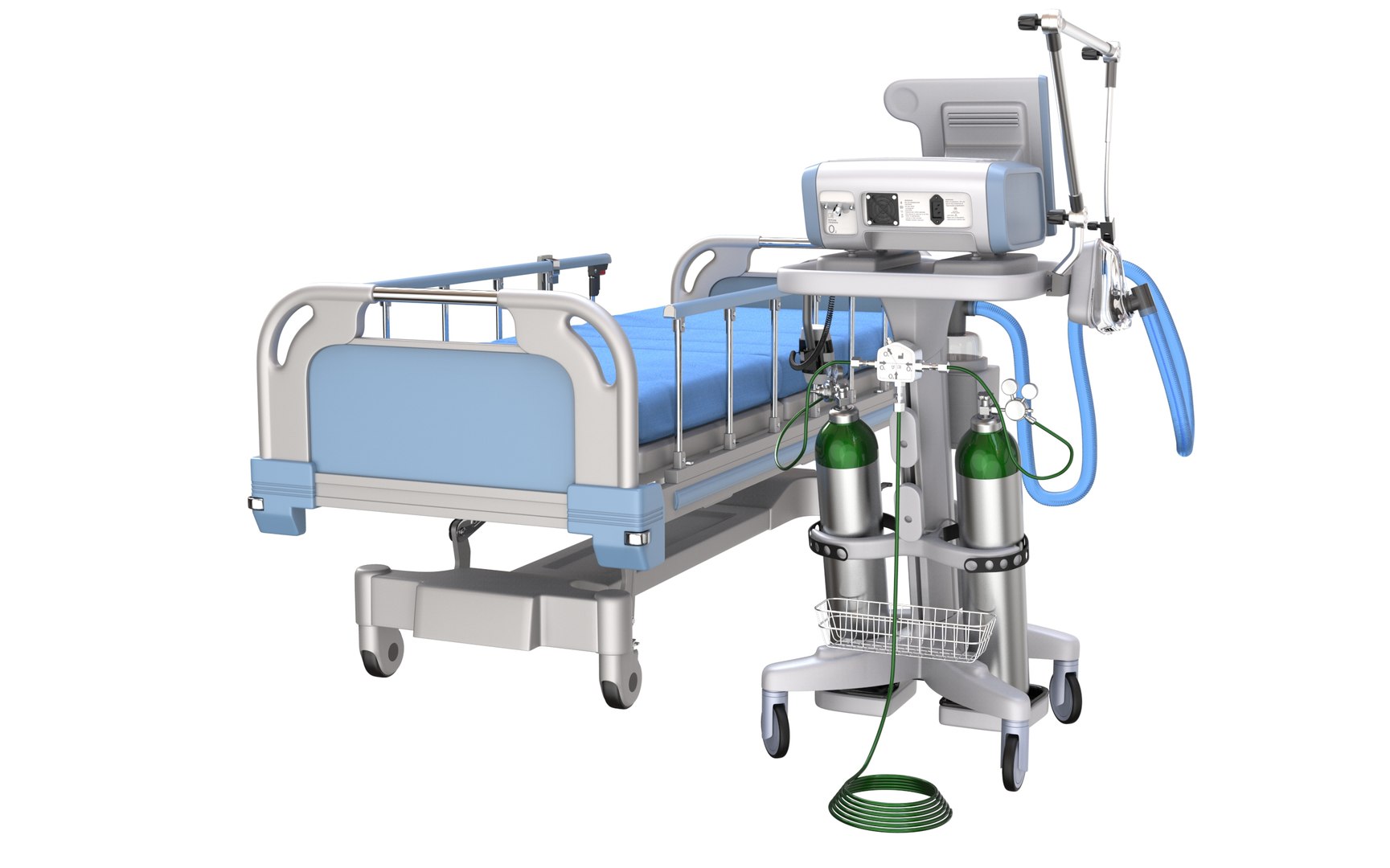 Hospital Ventilator Bed Model - TurboSquid 1548612