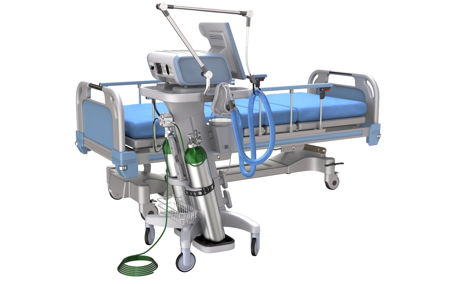 Hospital Ventilator Bed Model - TurboSquid 1548612
