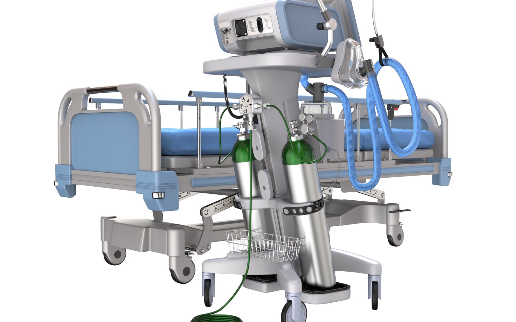 Hospital Ventilator Bed Model - TurboSquid 1548612