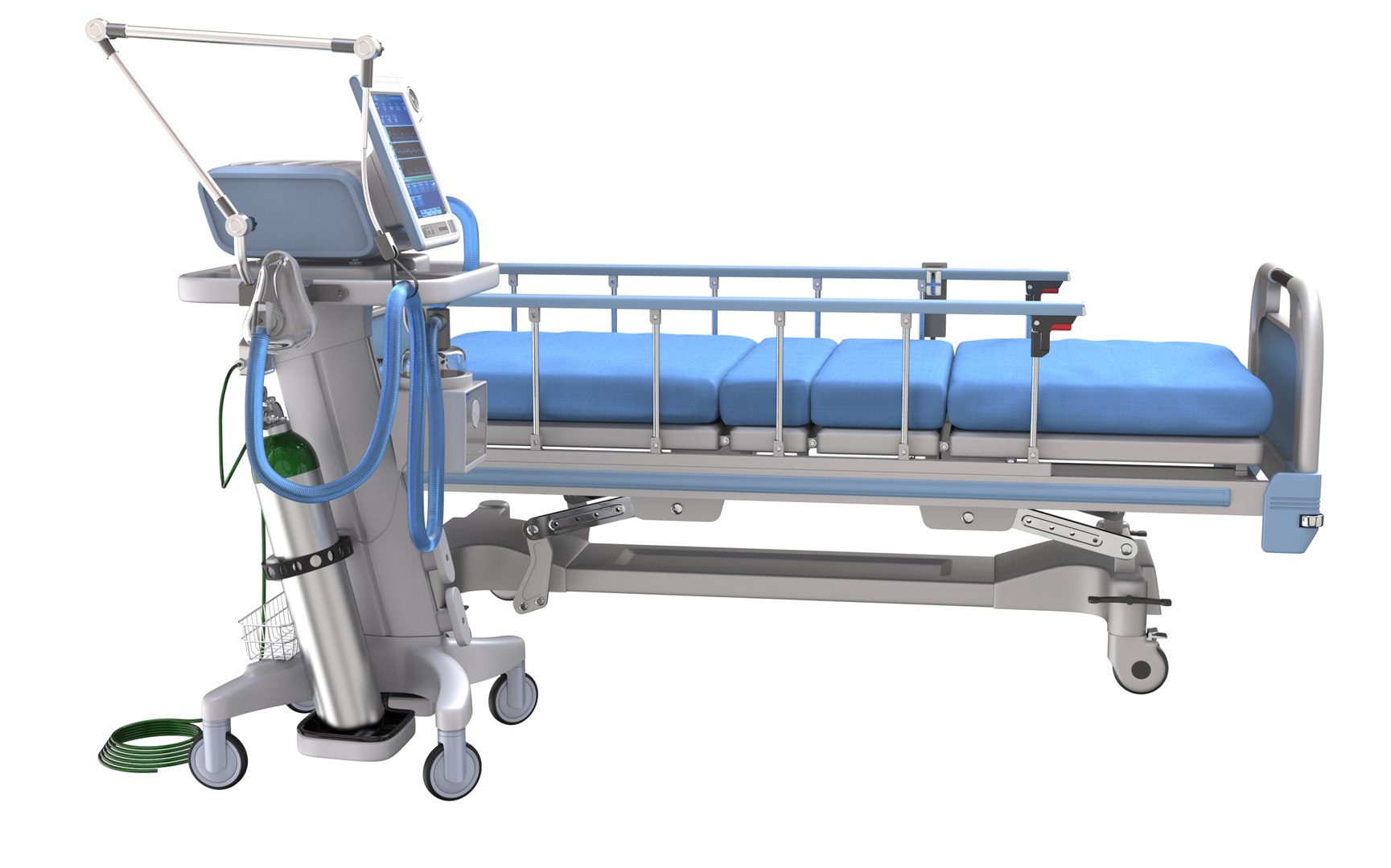 Hospital Ventilator Bed Model - TurboSquid 1548612