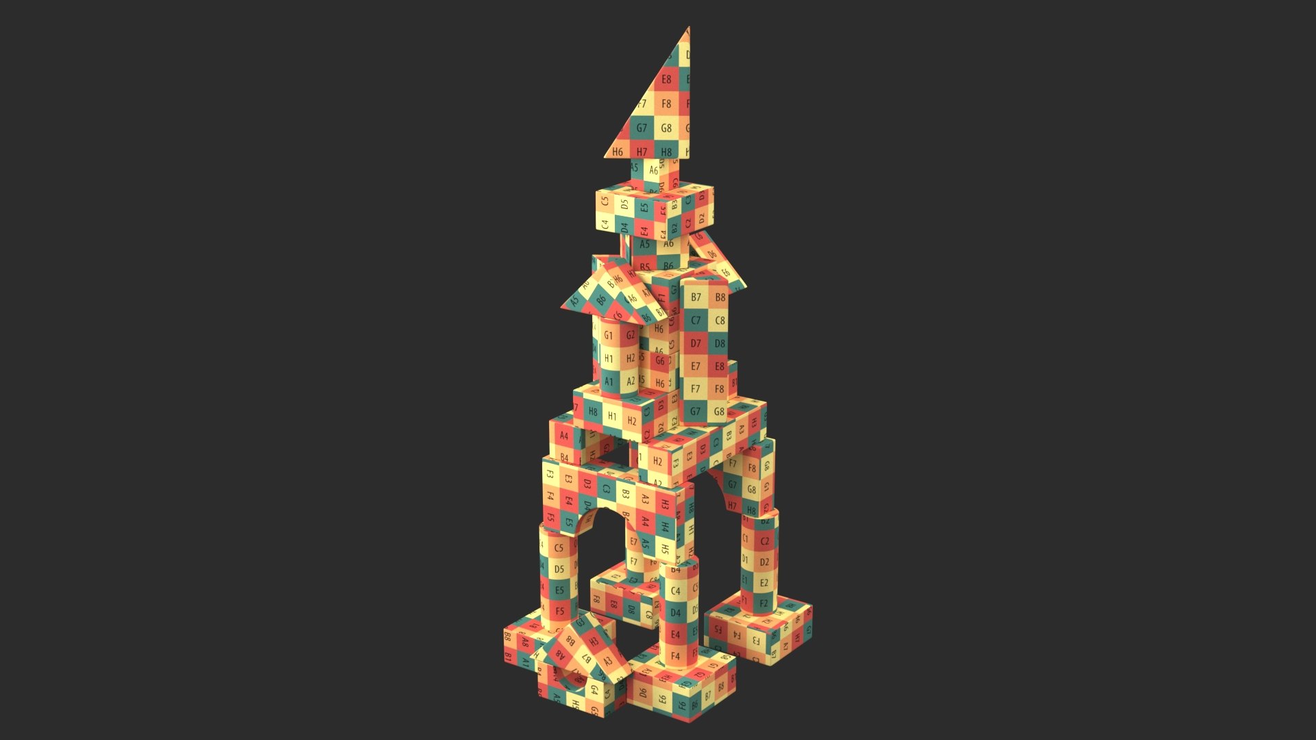3D Building Block Castle - TurboSquid 1971715