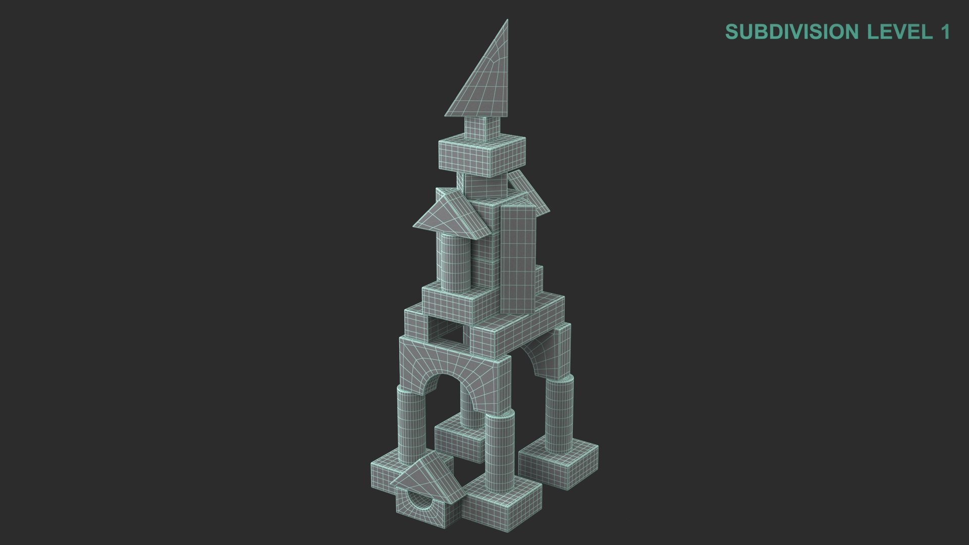 3D Building Block Castle - TurboSquid 1971715