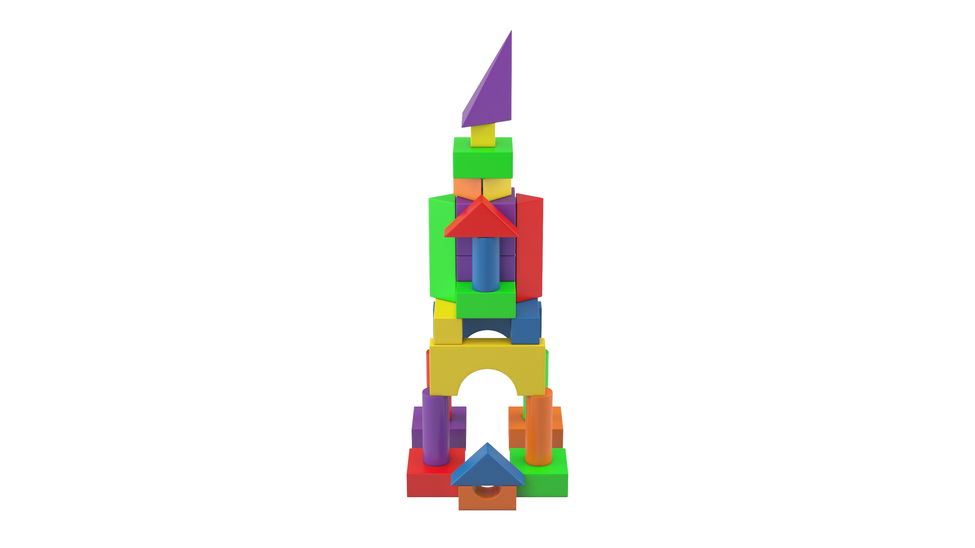 3D Building Block Castle - TurboSquid 1971715