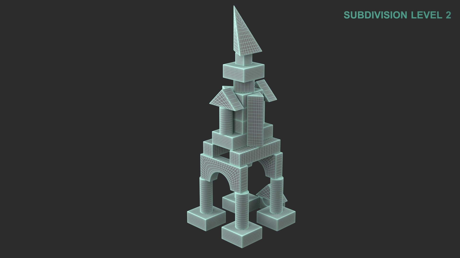 3D Building Block Castle - TurboSquid 1971715
