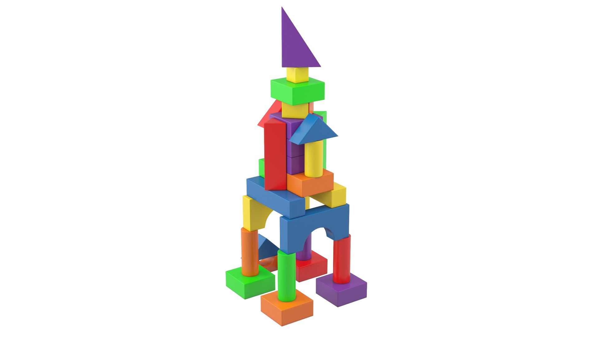 3D Building Block Castle - TurboSquid 1971715