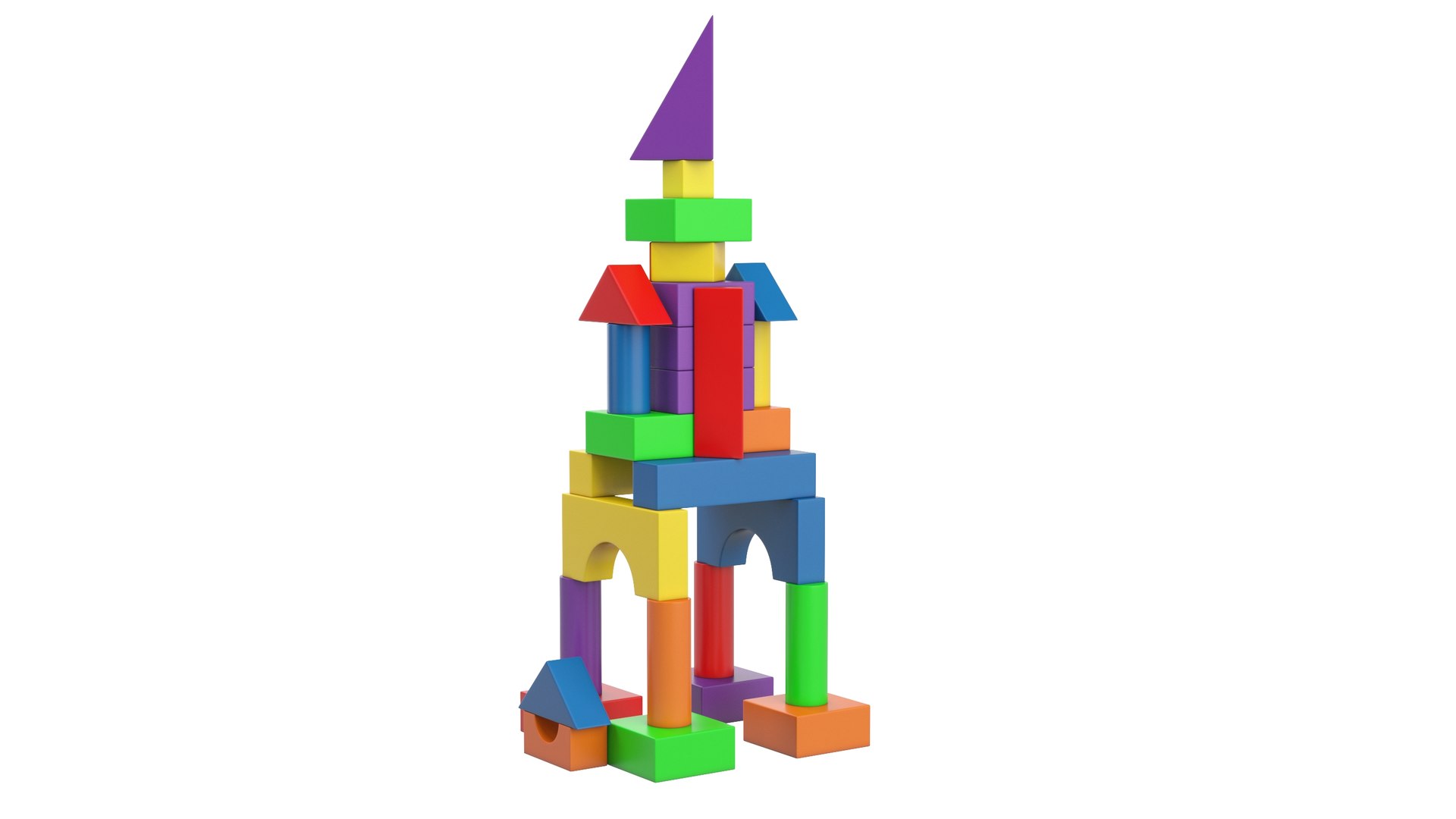 3D Building Block Castle - TurboSquid 1971715