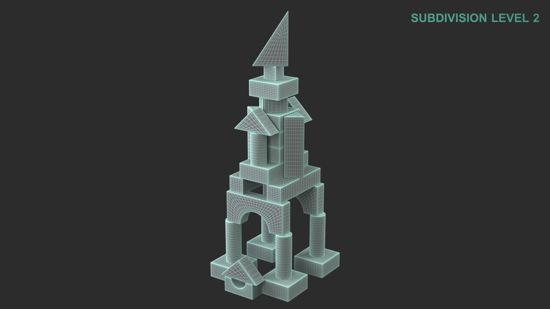 3D Building Block Castle - TurboSquid 1971715