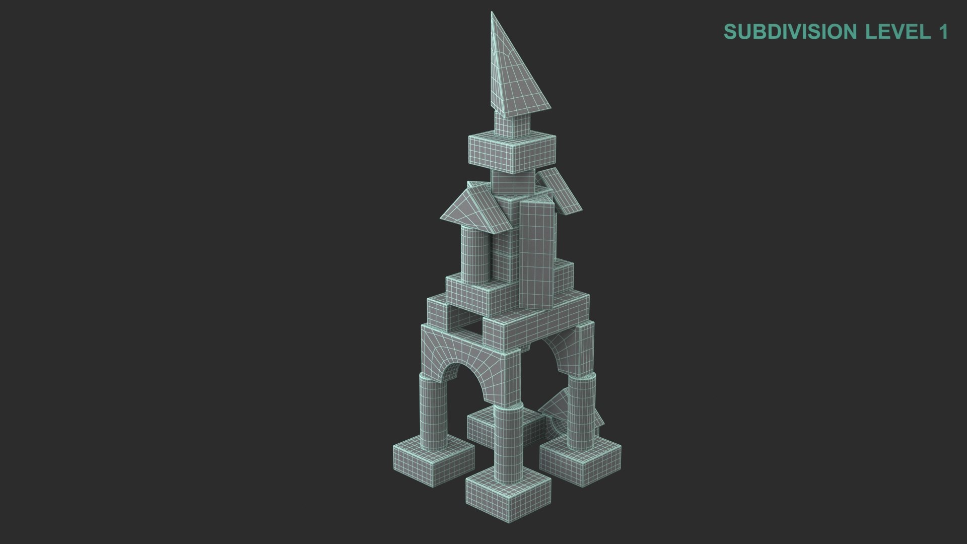 3D Building Block Castle - TurboSquid 1971715