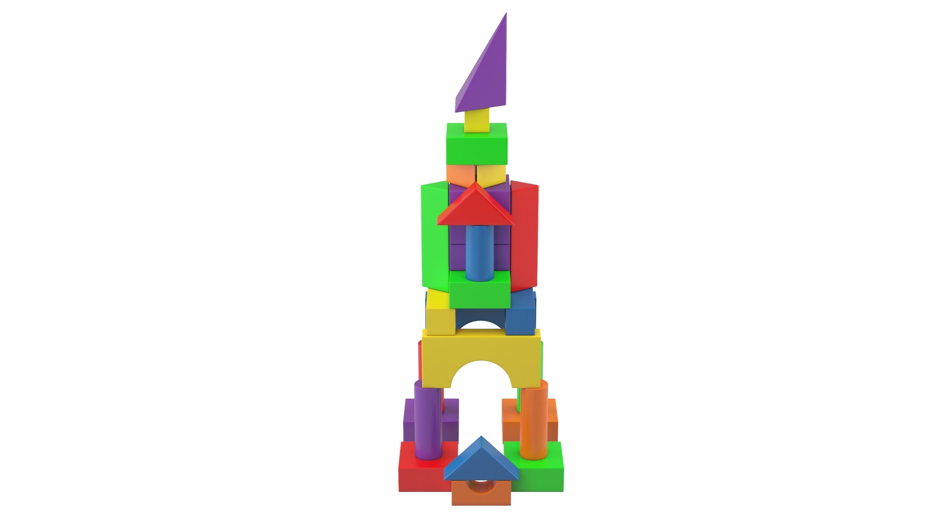 3D Building Block Castle - TurboSquid 1971715