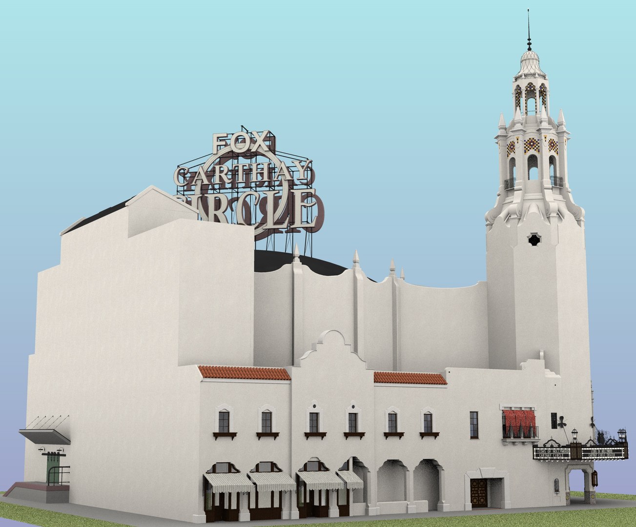3D Carthay Circle Theatre Los Angeles California USA 1926 - TurboSquid ...