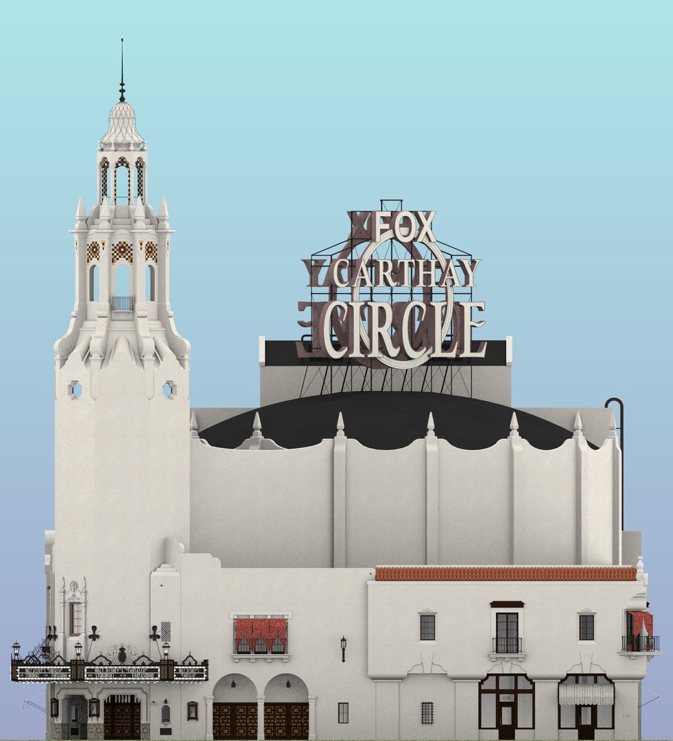 3D Carthay Circle Theatre Los Angeles California USA 1926 - TurboSquid ...