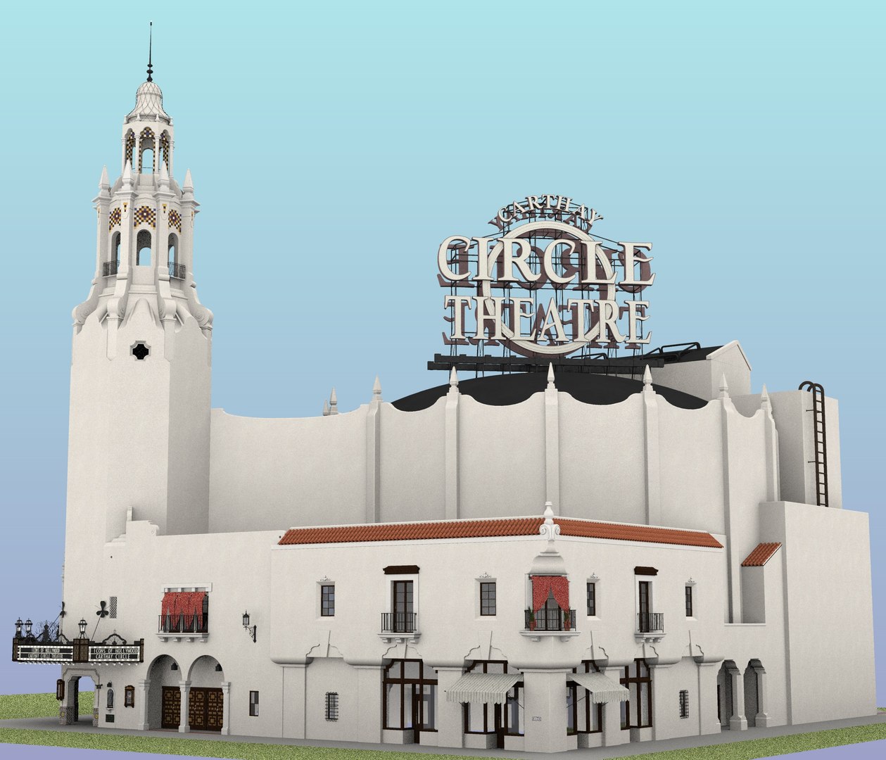 3D Carthay Circle Theatre Los Angeles California USA 1926 - TurboSquid ...