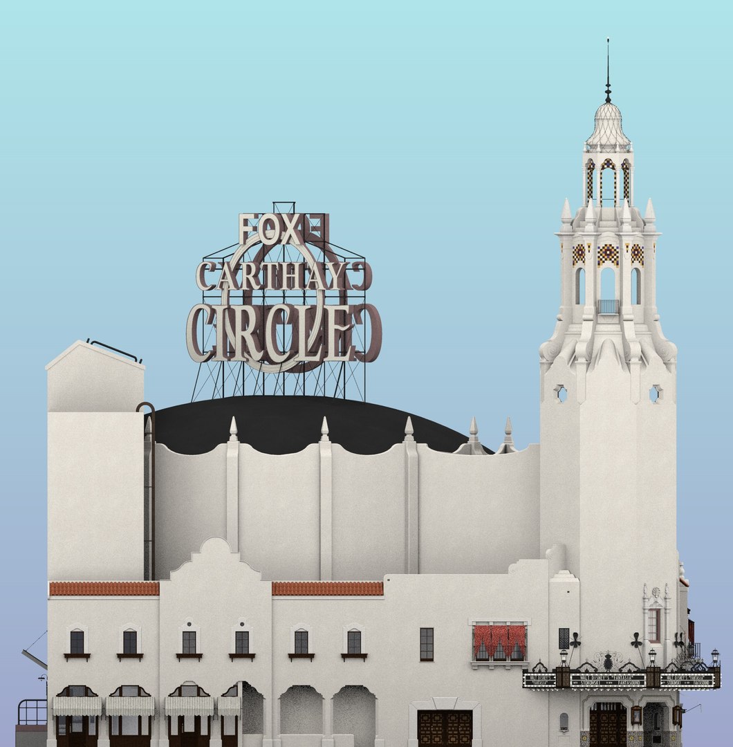 3D Carthay Circle Theatre Los Angeles California USA 1926 - TurboSquid ...