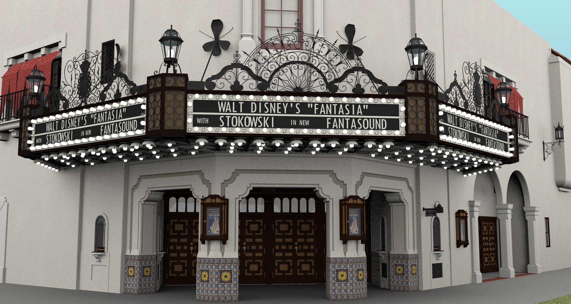 3D Carthay Circle Theatre Los Angeles California USA 1926 - TurboSquid ...