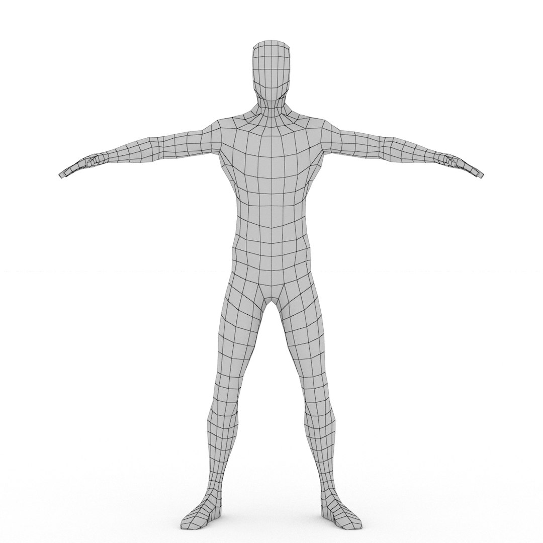 3d Model Male Body Base Mesh