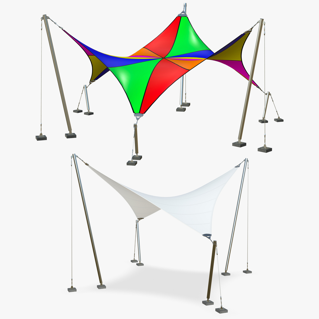 Tensile Structures V54 3D model - TurboSquid 1919268