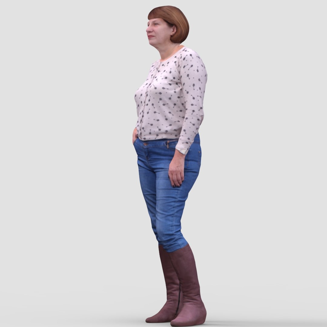 realistic human obj