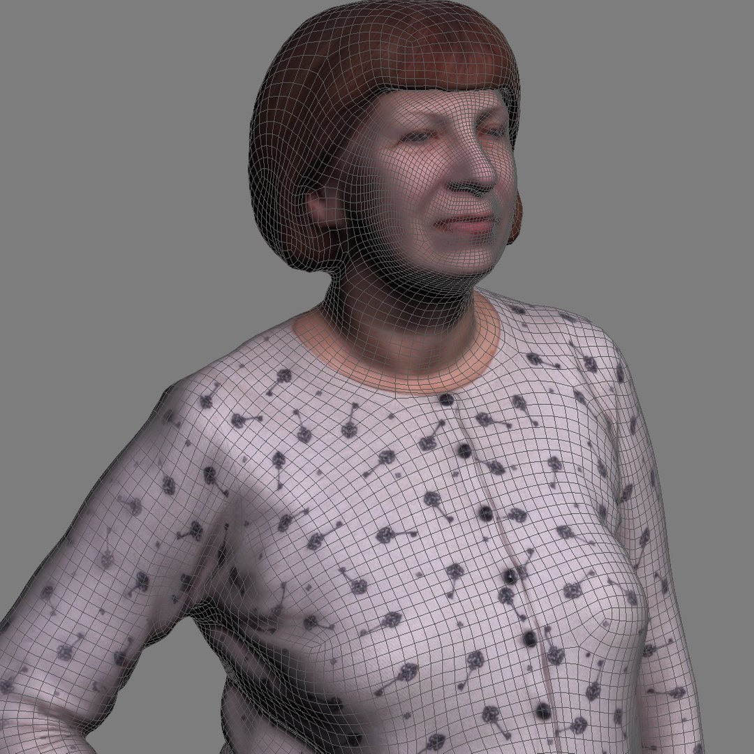 realistic human obj