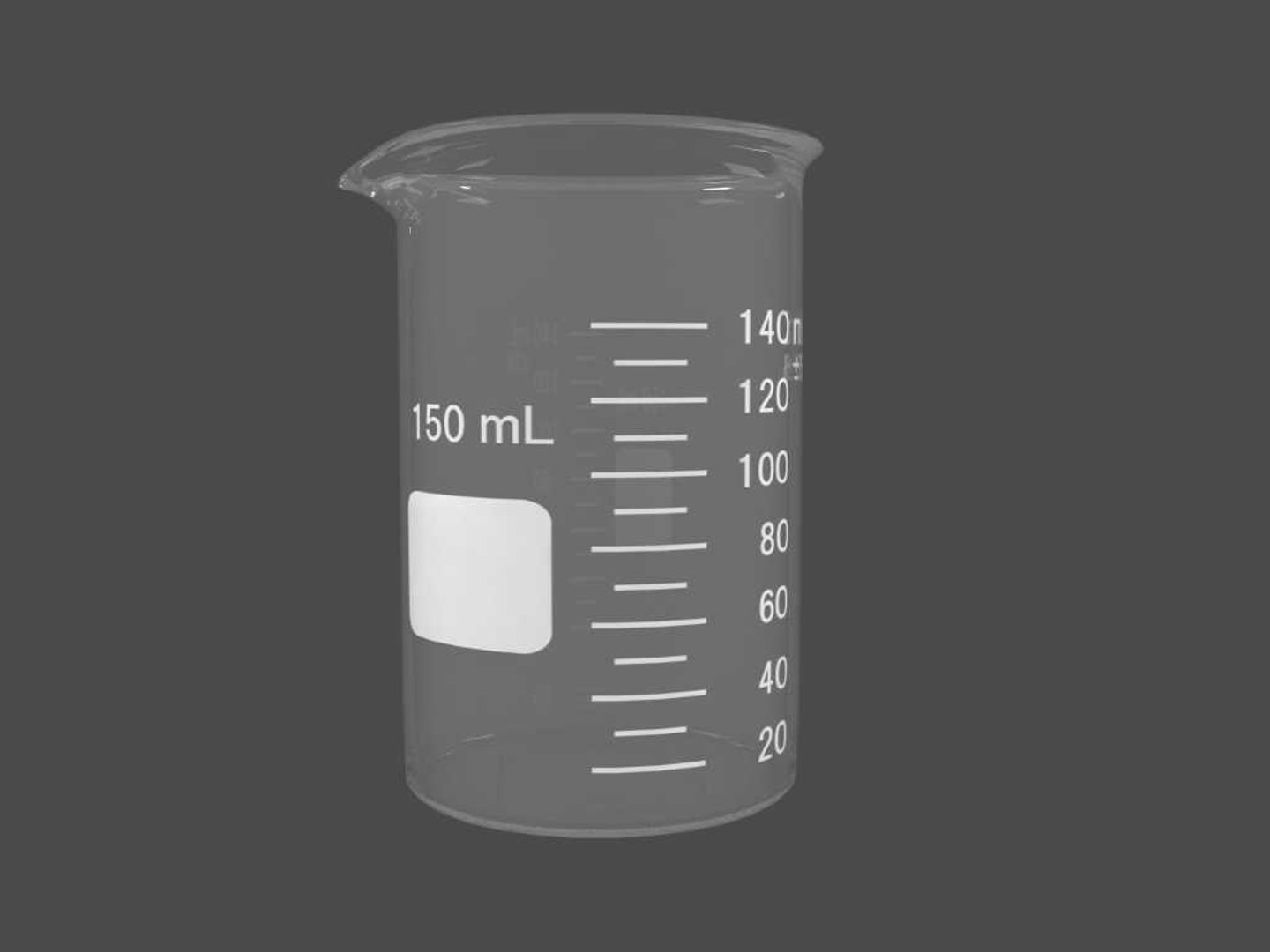 beaker 150ml 3d obj