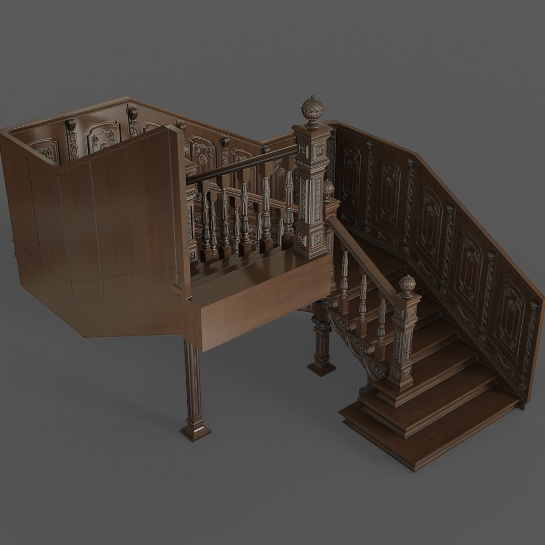 Stair Kitbash Cnc 3D Model - TurboSquid 1470429