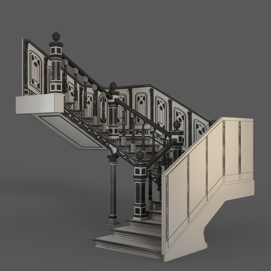 Stair Kitbash Cnc 3D Model - TurboSquid 1470429