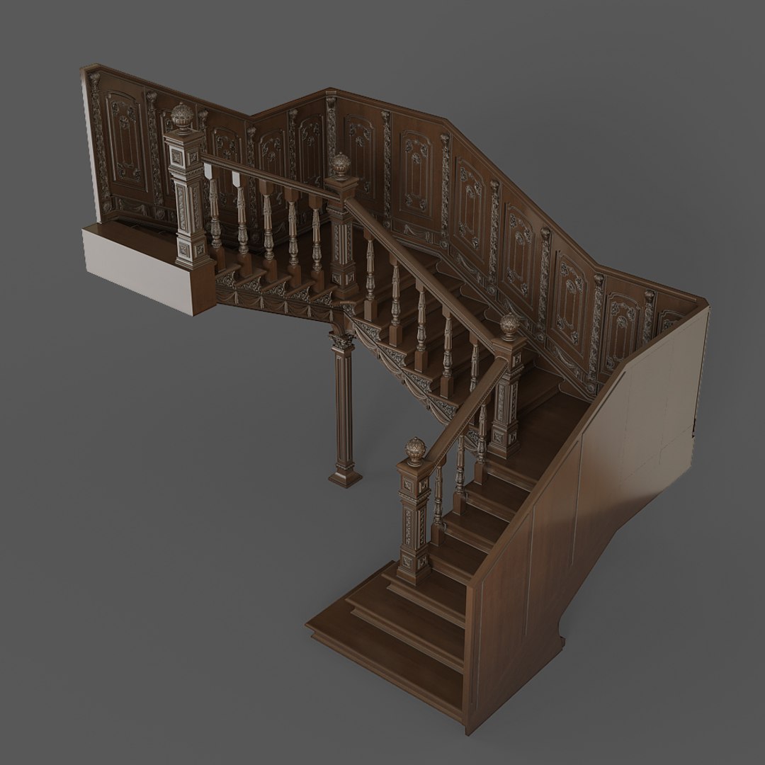 Stair Kitbash Cnc 3D Model - TurboSquid 1470429