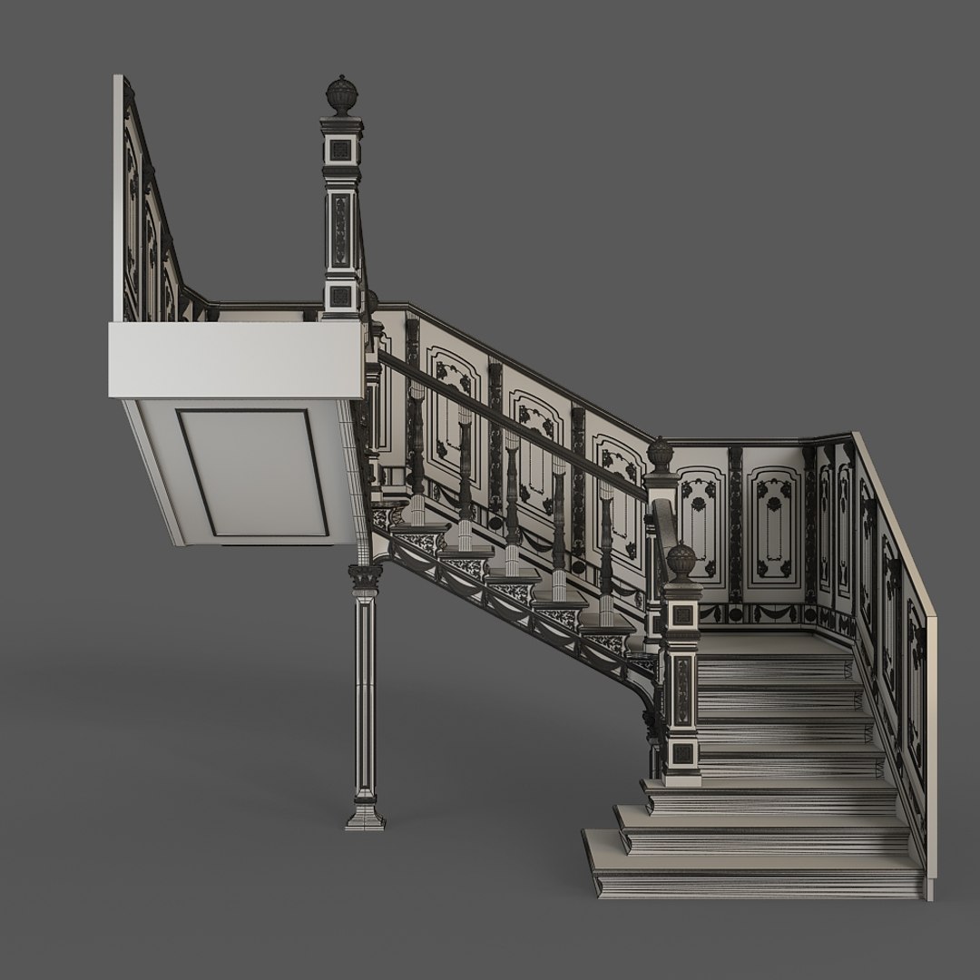 Stair Kitbash Cnc 3D Model - TurboSquid 1470429